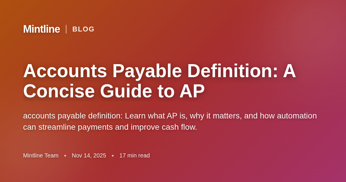 Accounts Payable Definition: A Concise Guide to AP - Mintline Blog