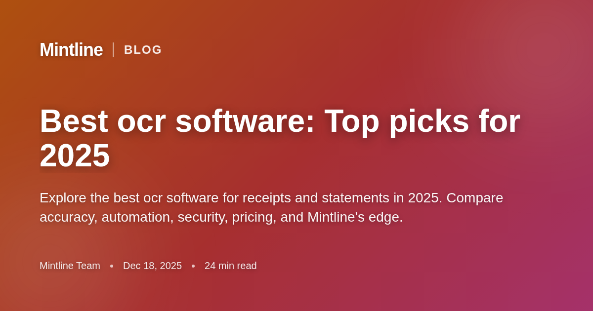 Best ocr software: Top picks for 2025 - Mintline Blog