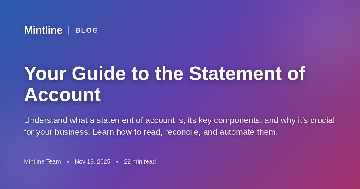 Your Guide to the Statement of Account - Mintline Blog